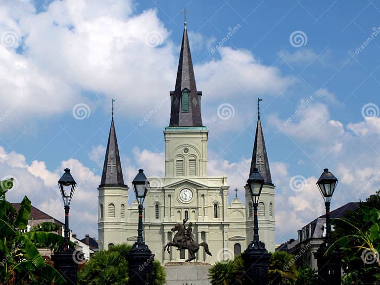 Jackson Square stock photo. Image of church, steeple - 15609896