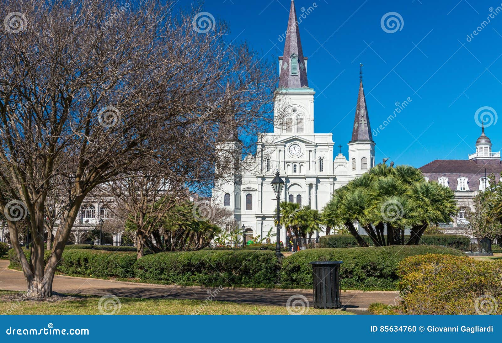Jackson Square on a Beautiful Sunny Winter Day, New Orleans Stock Photo ...