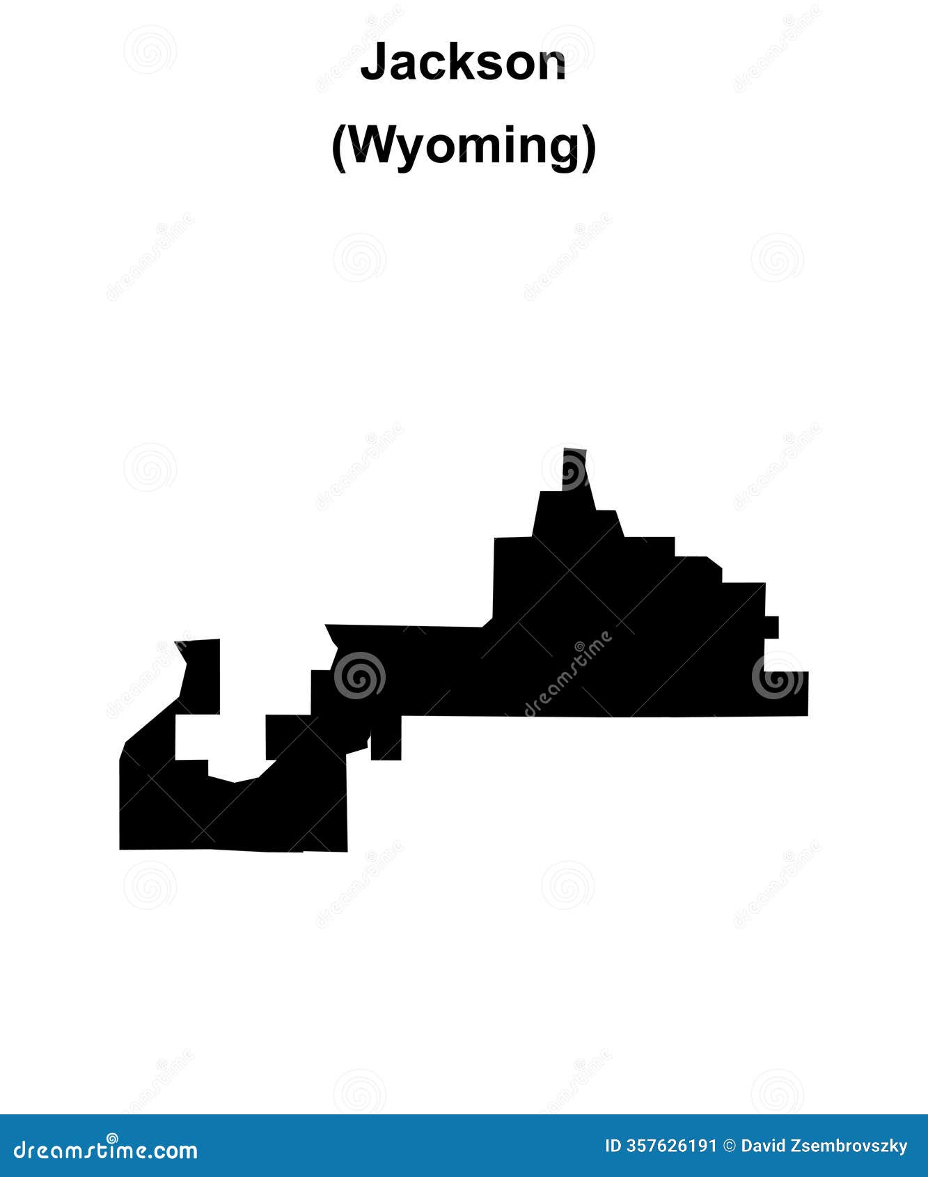 Jackson Outline Map Cartoon Vector | CartoonDealer.com #357453679