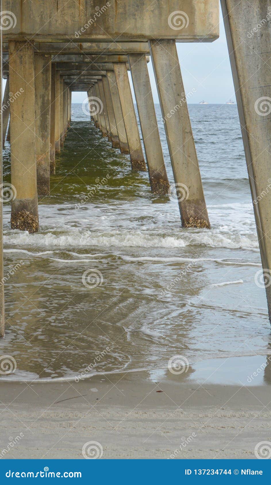 Jacksonville Beach Pier in Duval County, Florida Stock Photo - Image of ...