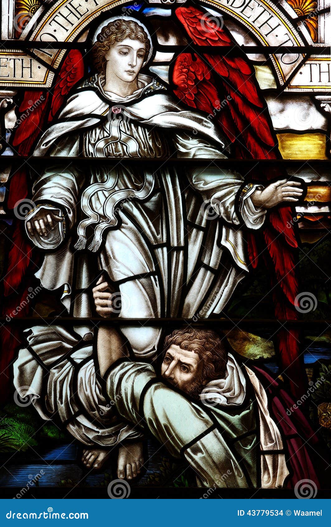 Jacob Die Met De Engel Van God Worstelen Stock Foto - Image of bijbel ...