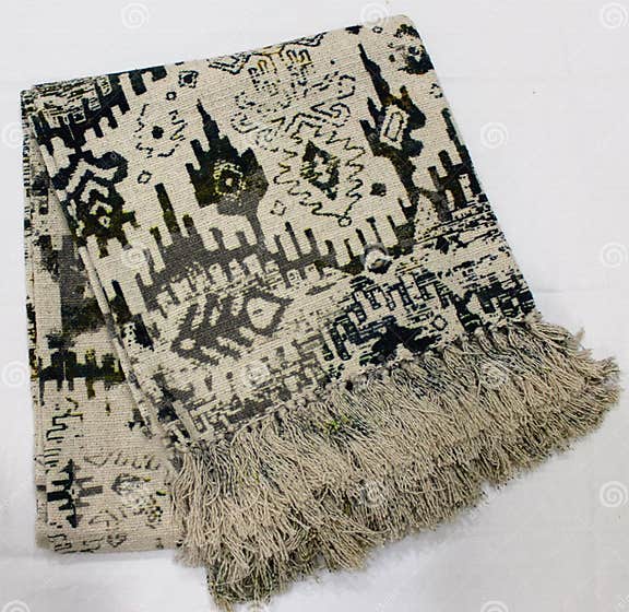 Jacquard and Woven Throw Blanket with High Resolution Stock Photo ...