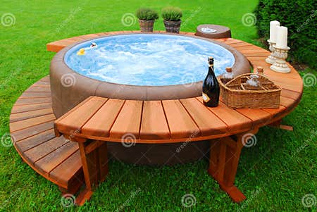 Jacuzzi stock image. Image of wood, health, bubble, water - 10161523