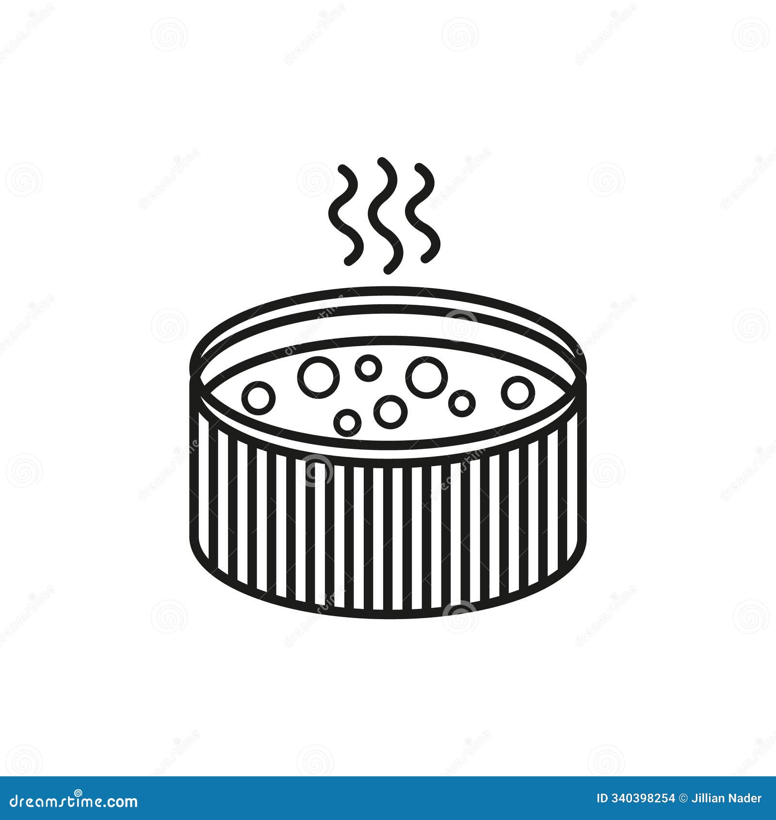 Jacuzzi Icon Flat Line Symbol Set Stock Illustration - Illustration of ...