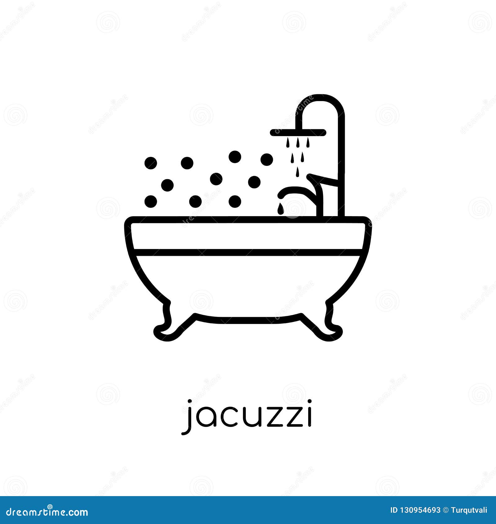 Jacuzzi Icon. Trendy Modern Flat Linear Vector Jacuzzi Icon on W Stock ...
