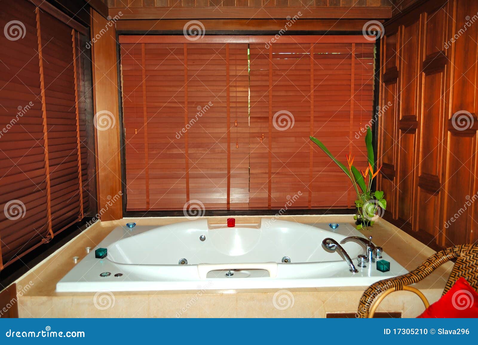 Jacuzzi at Modern Luxury Villa Stock Photo - Image of resort ...