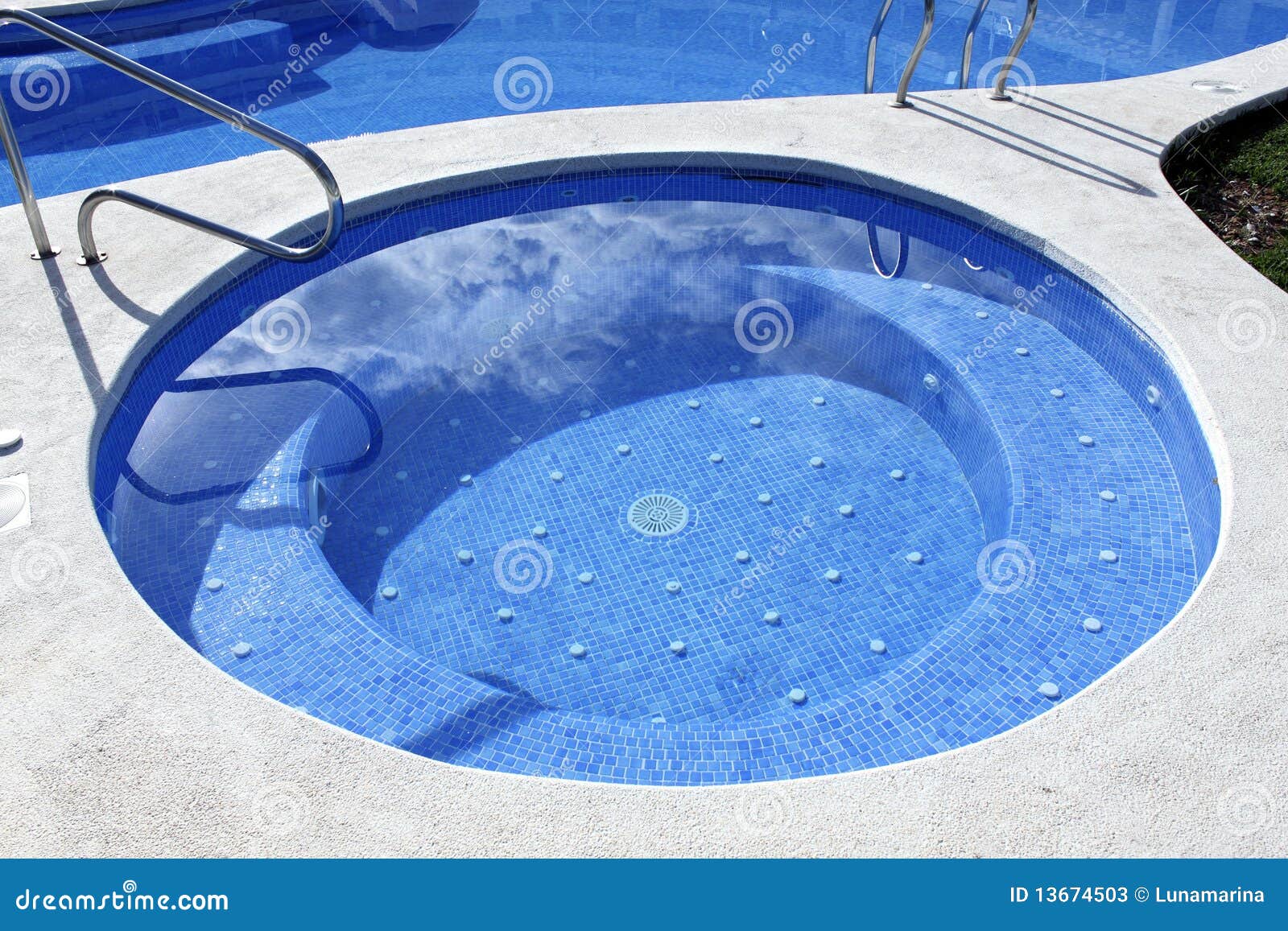 Jacuzzi Outdoor Blue Swimming Pool Stock Image - Image of lifestyle ...