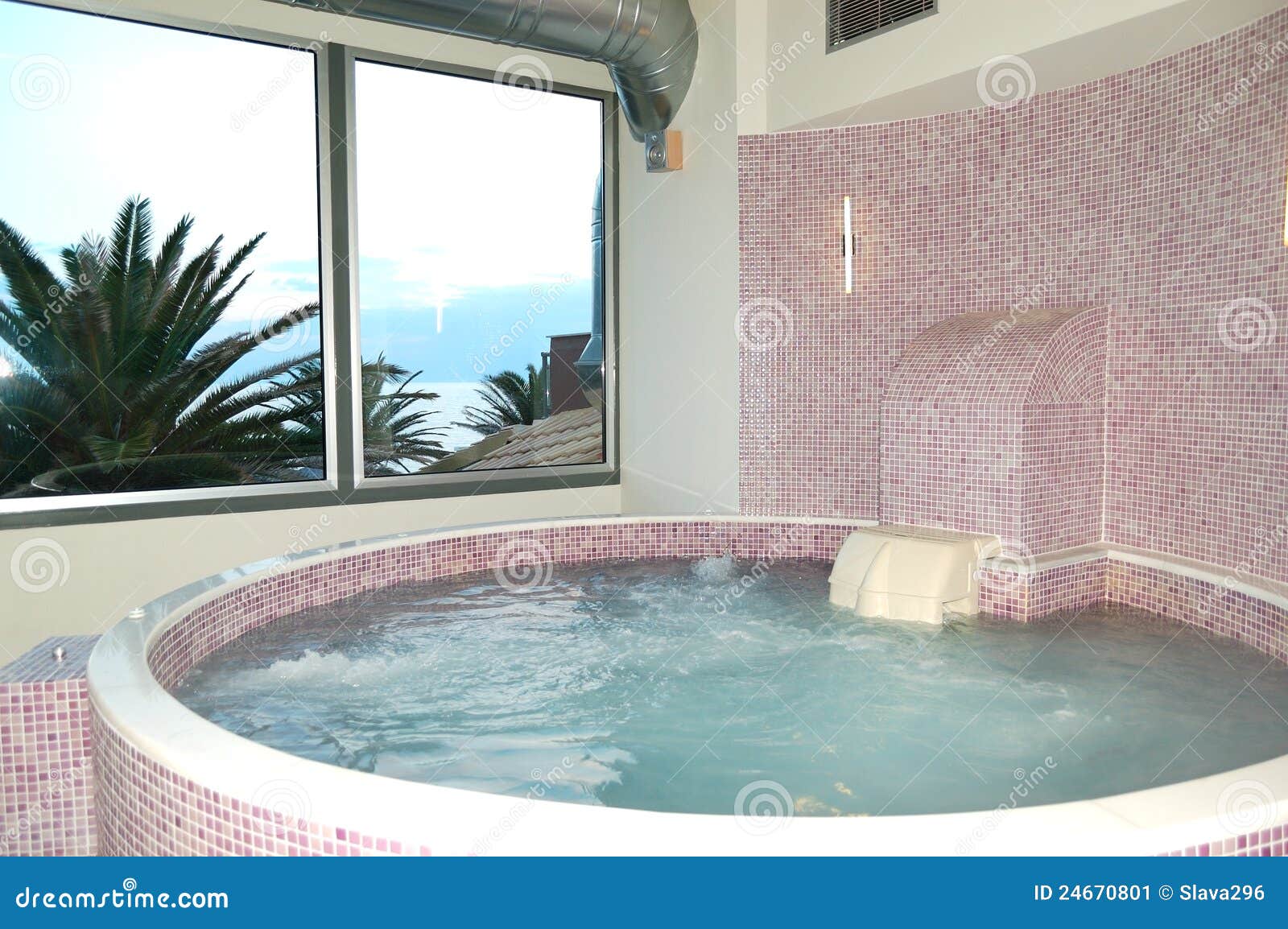 The Jacuzzi in SPA at Modern Hotel Stock Image - Image of chalkidiki ...