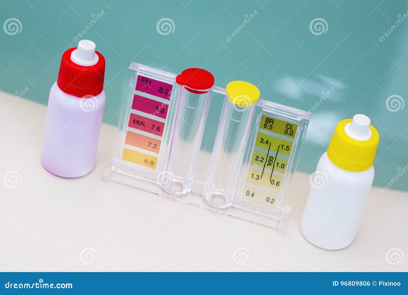 Kit Of Ph Chlorine And Bromide Test For Water Quality Test Of Jacuzzi ...