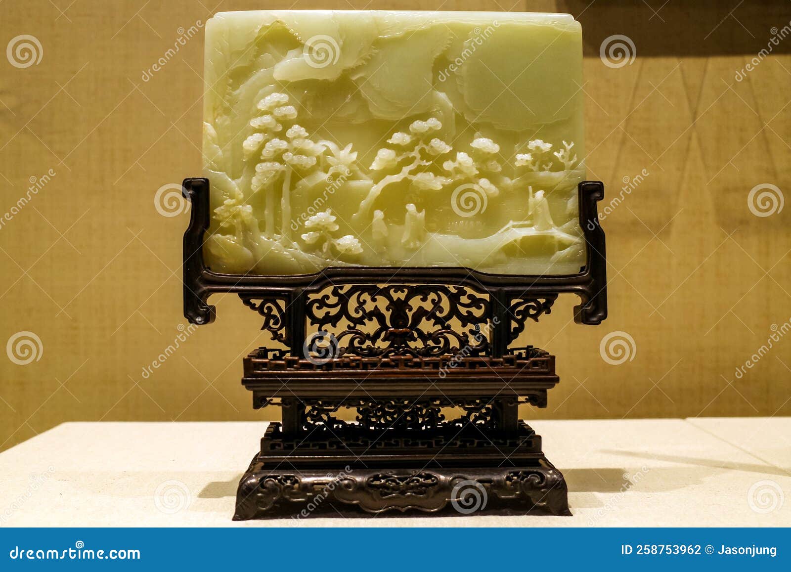 Jade artwork of china stock photo. Image of garden, painting - 258753962