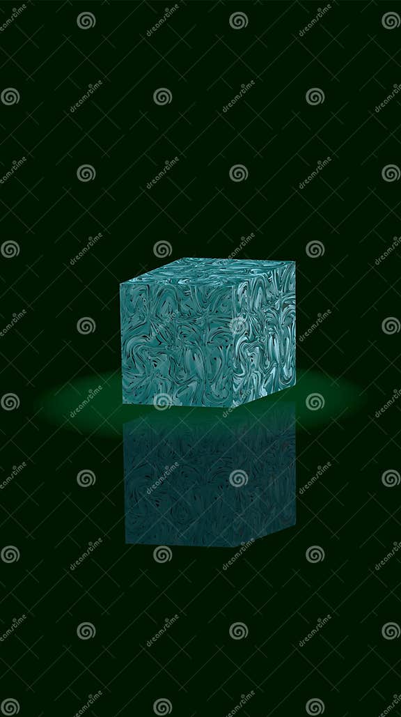 Jade cube. Design element stock vector. Illustration of decorative ...