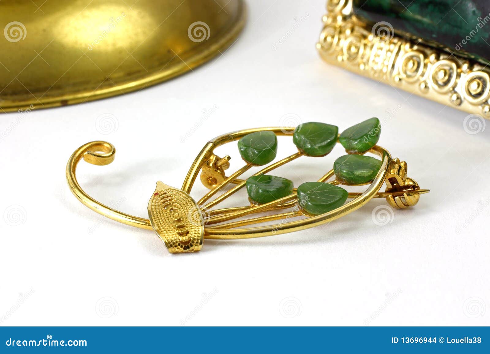 Jade Pin and Barrette stock photo. Image of curve, jade - 13696944