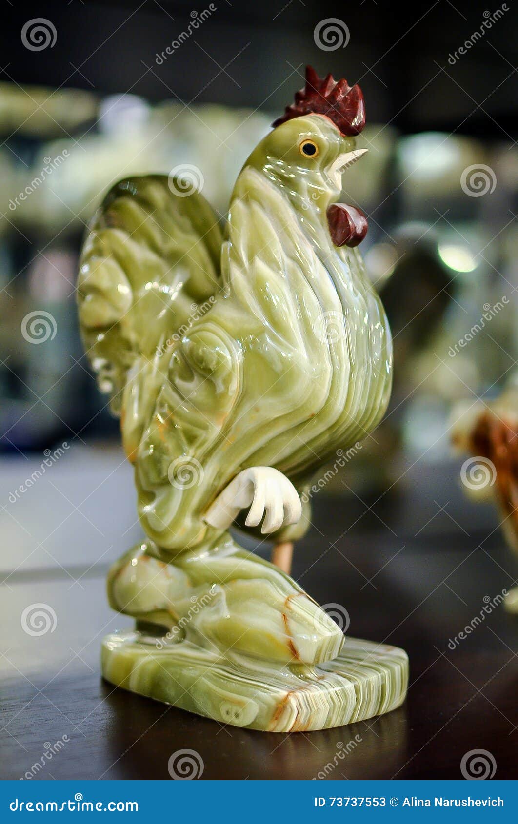 Jade rooster stock image. Image of bird, designe, interiour - 73737553