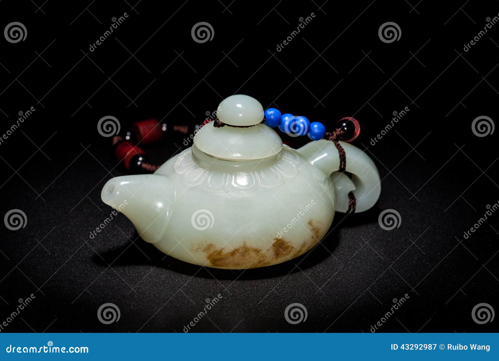 Jade teapot stock image. Image of adorn, expensive, oriental - 43292987