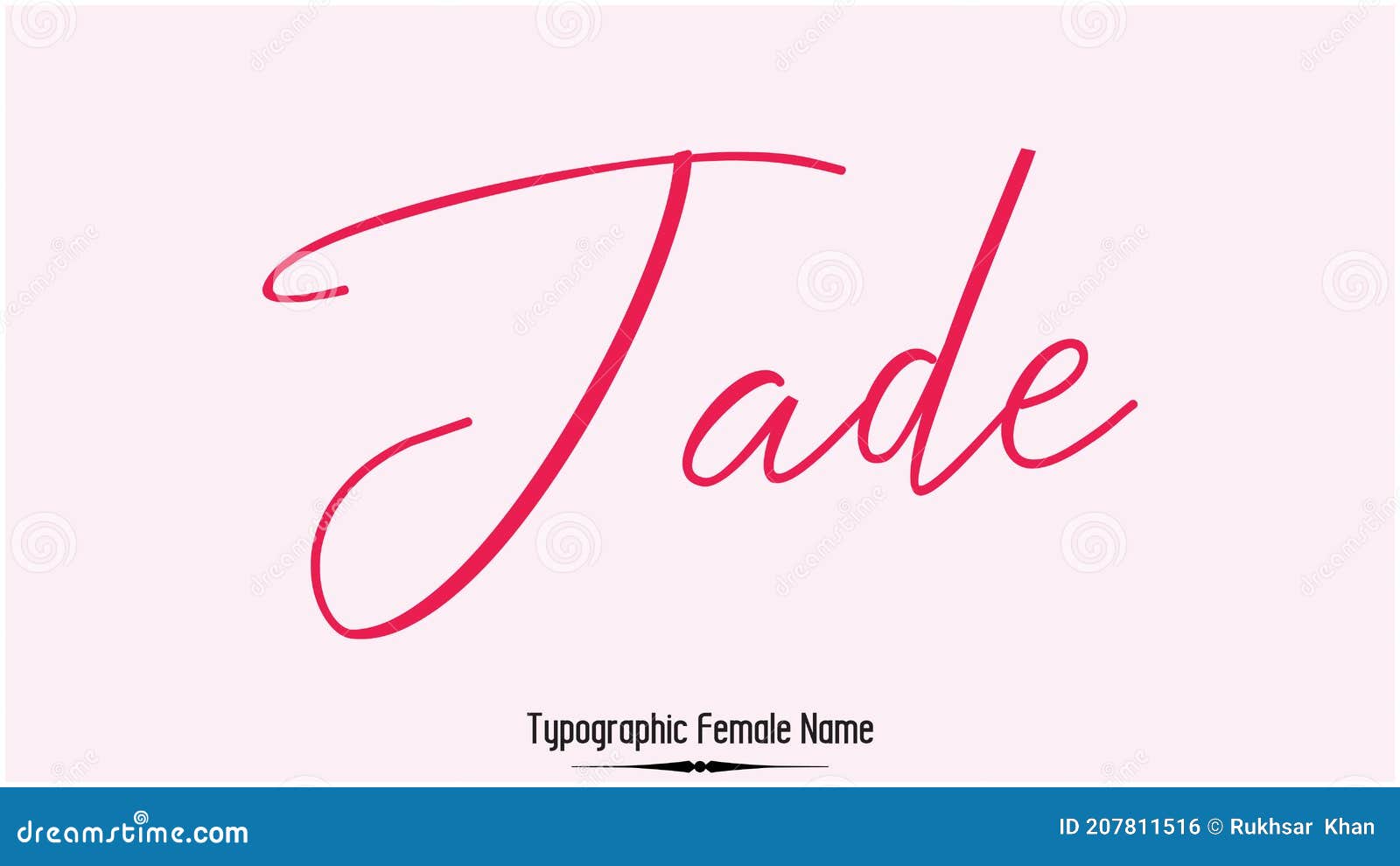 Jade Womans Name. Hand Drawn Lettering. Vector Typography Text ...