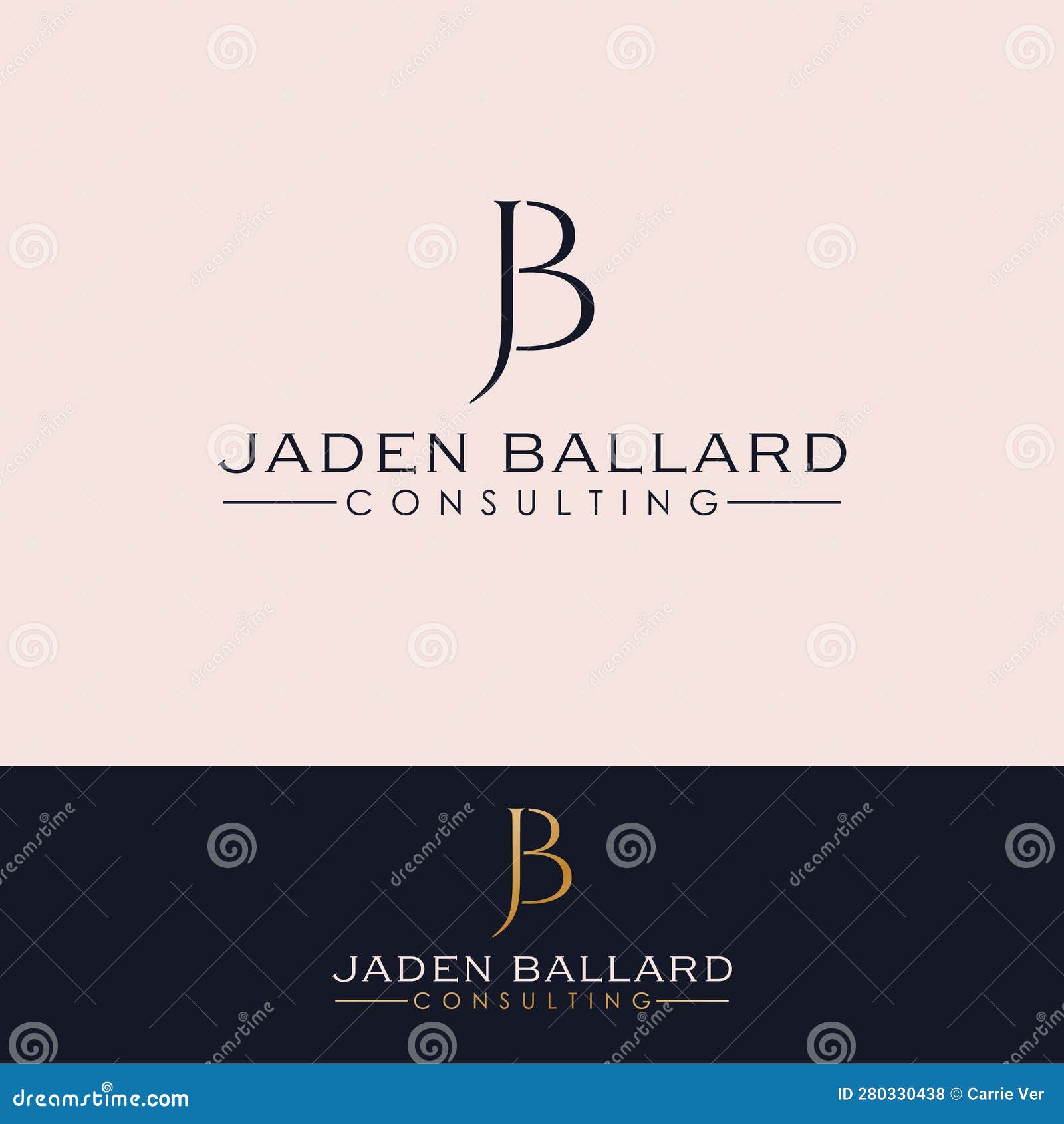 Jaden Ballard Consulting Vector Logo Design. Letters J and B Logotype ...