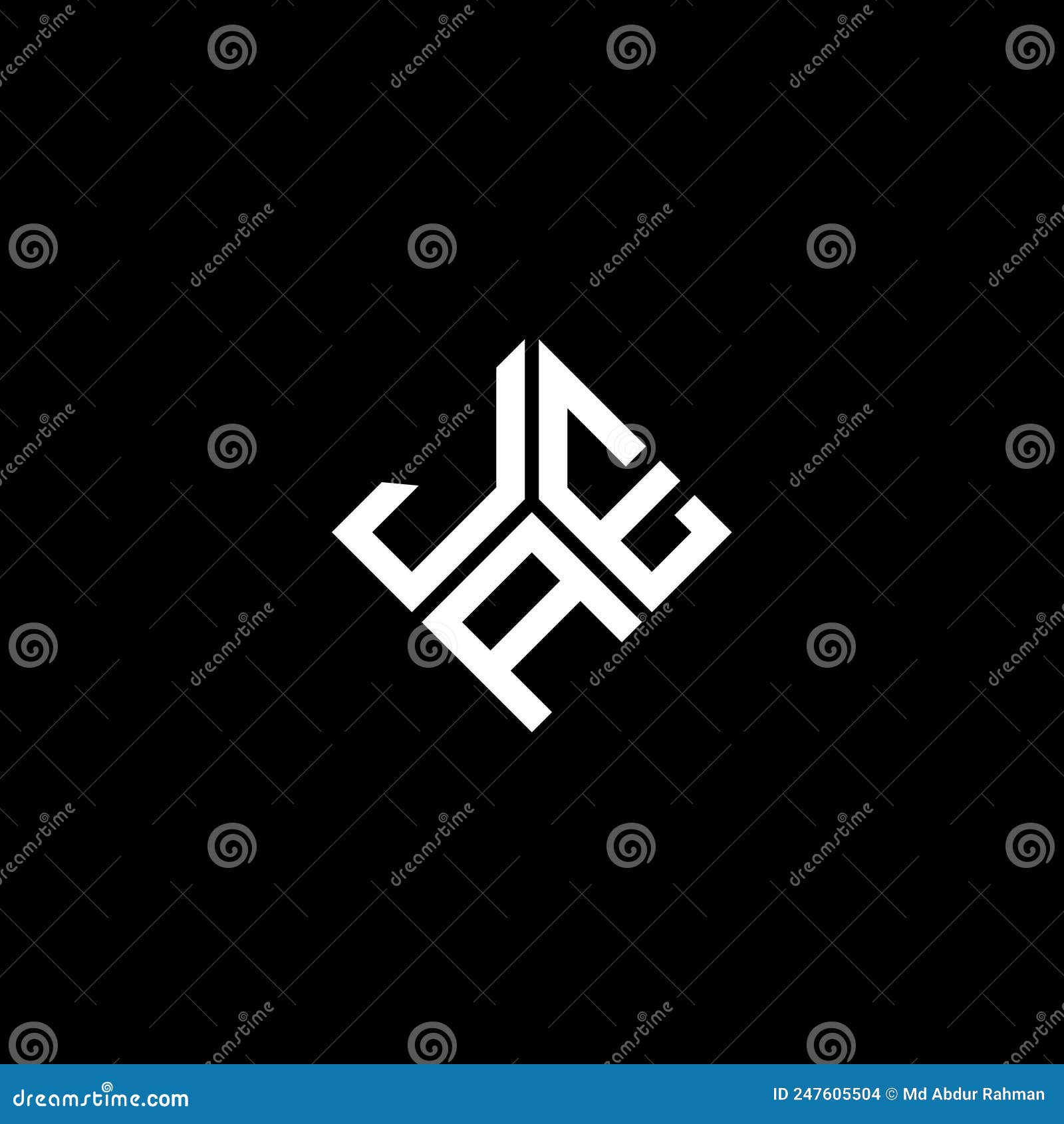 JAE Letter Logo Design On Black Background. JAE Creative Initials ...