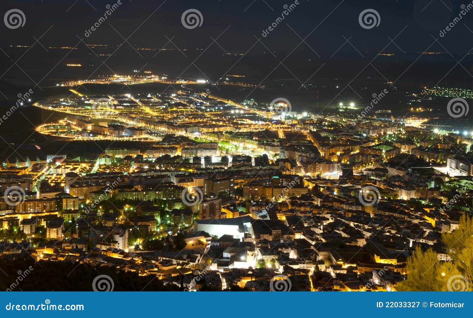 Jaen City at night Spain stock image. Image of view, travel - 22033327