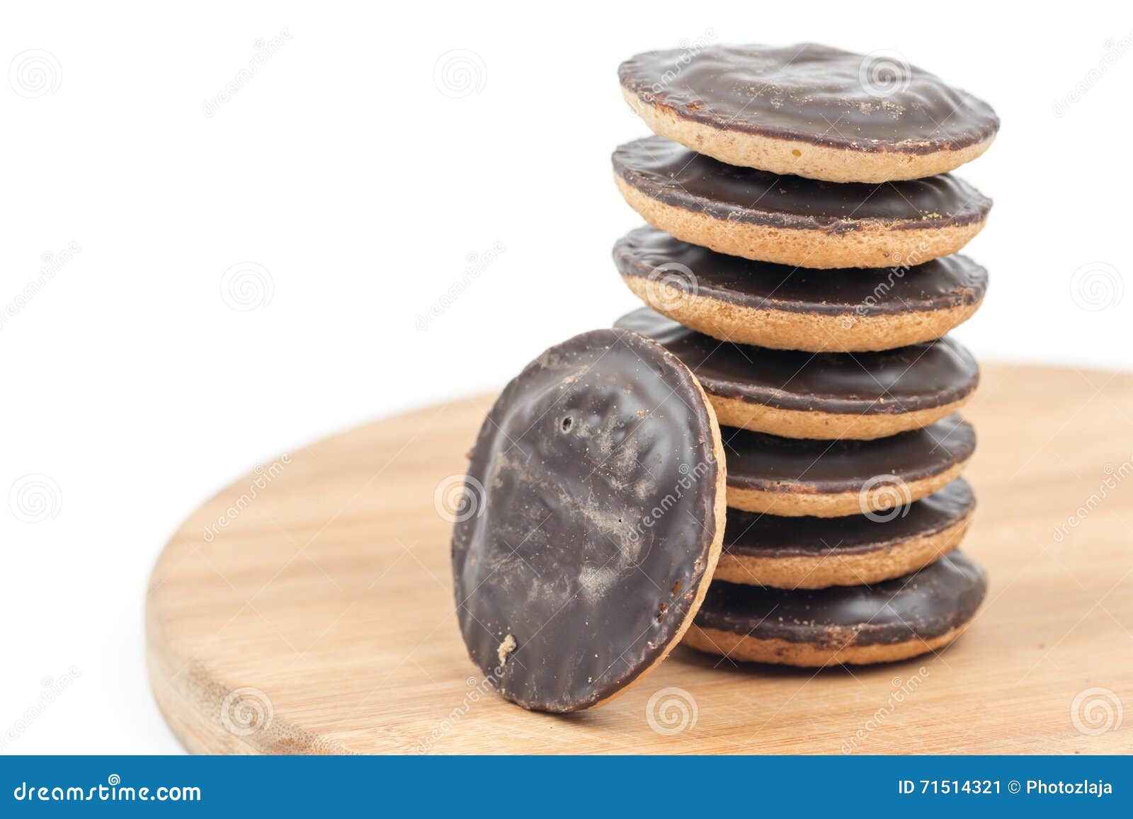 Jaffa Cakes Cookies Chocolate Orange Isolated Over White Stock Image ...