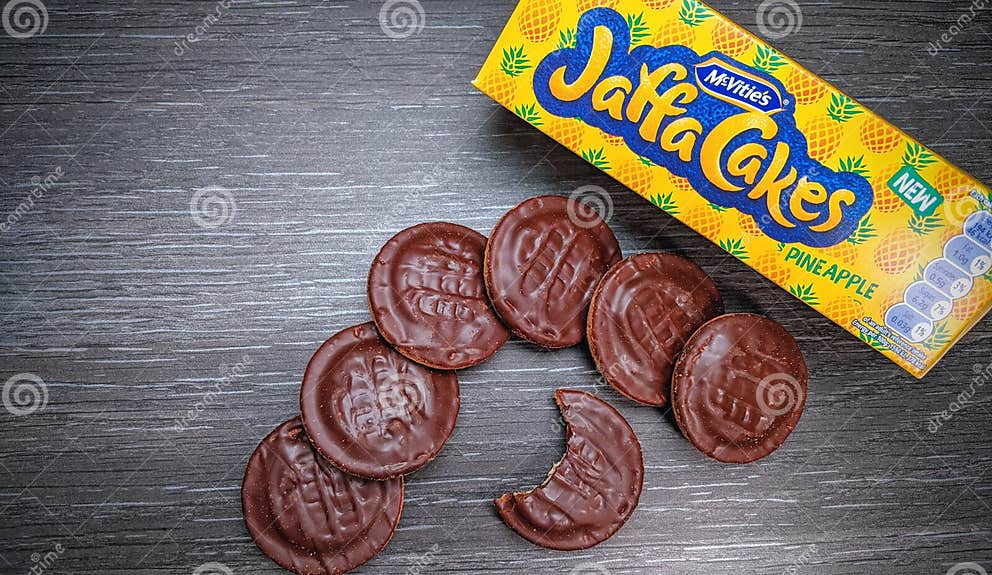 Jaffa Cakes Pineapple Flavour Biscuits Editorial Stock Image - Image of ...