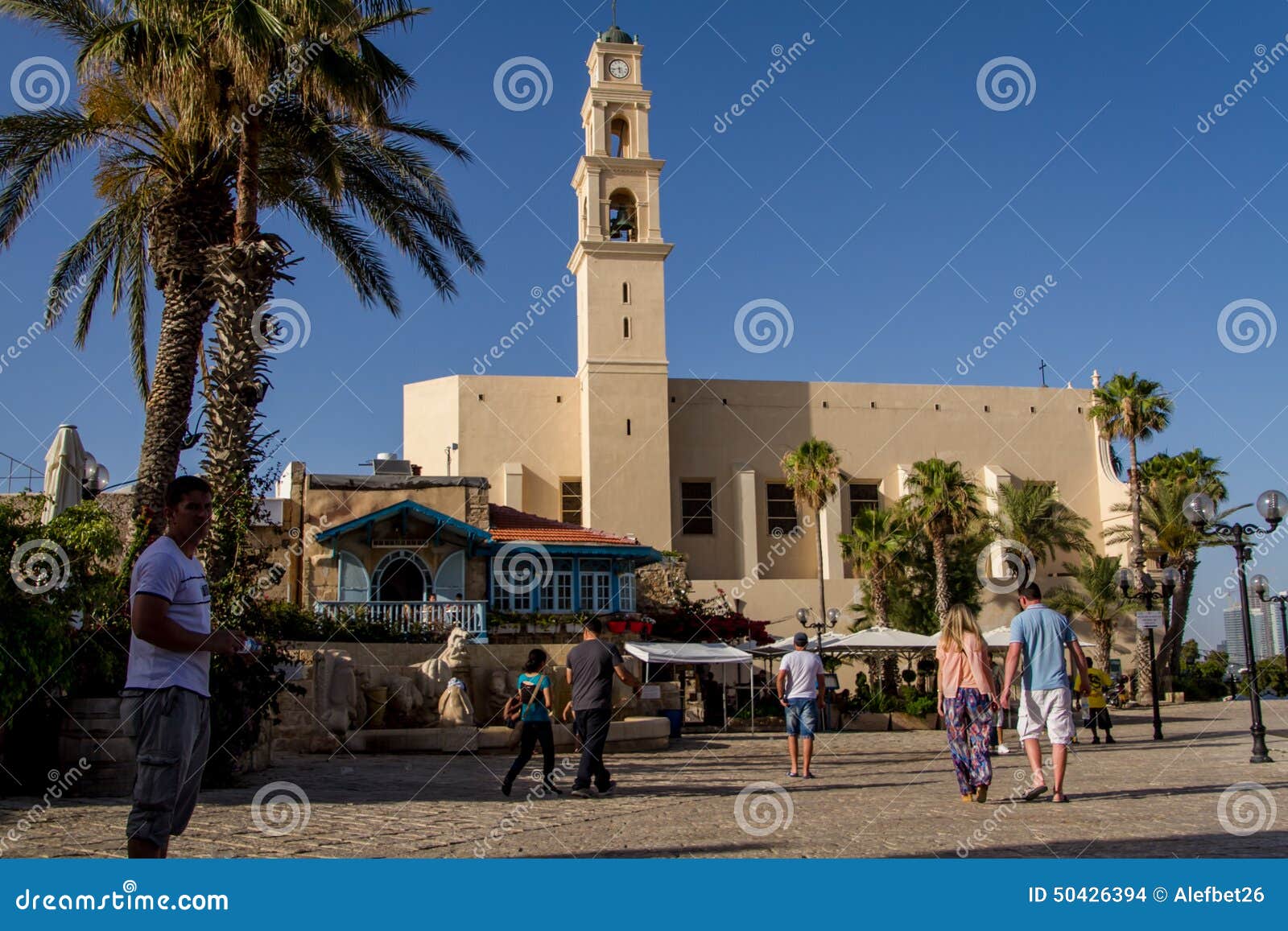 Jaffa the clock tower editorial stock image. Image of mediterranean ...