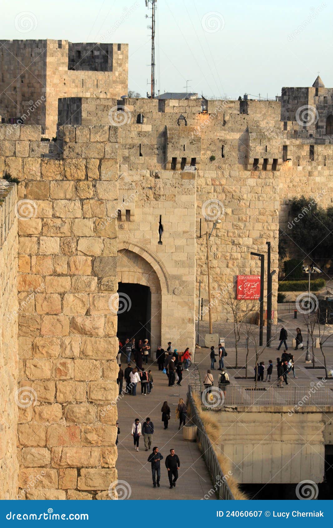 Jaffa Gate in Jerusalem editorial photography. Image of history - 24060607