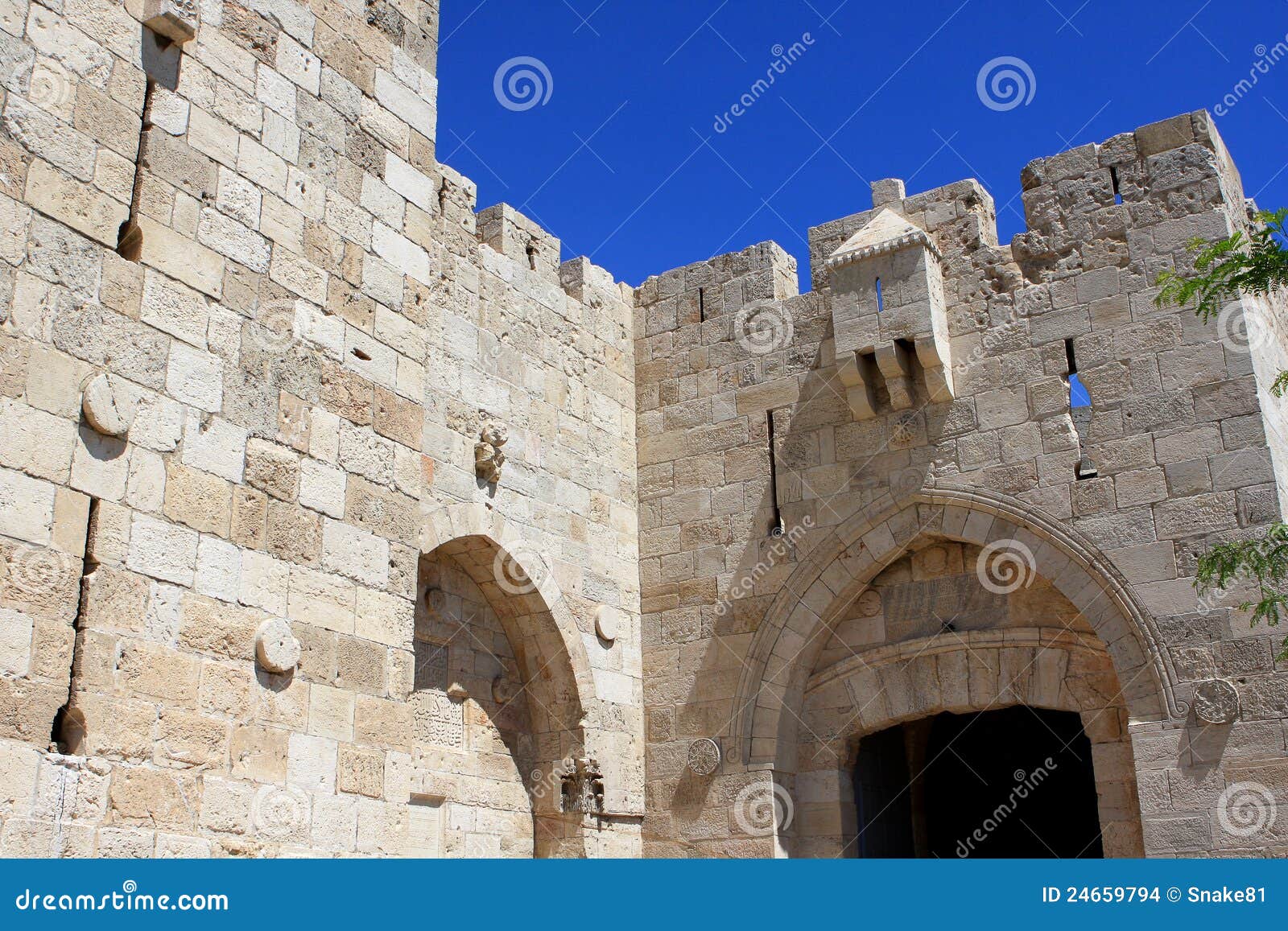 Jaffa gate, Jerusalem stock photo. Image of enter, architecture - 24659794