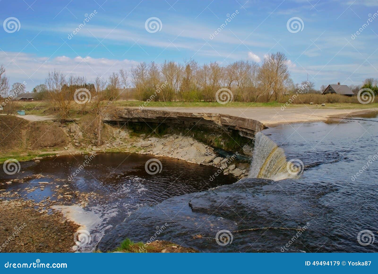 Jagala waterfall stock image. Image of estonian, environment - 49494179
