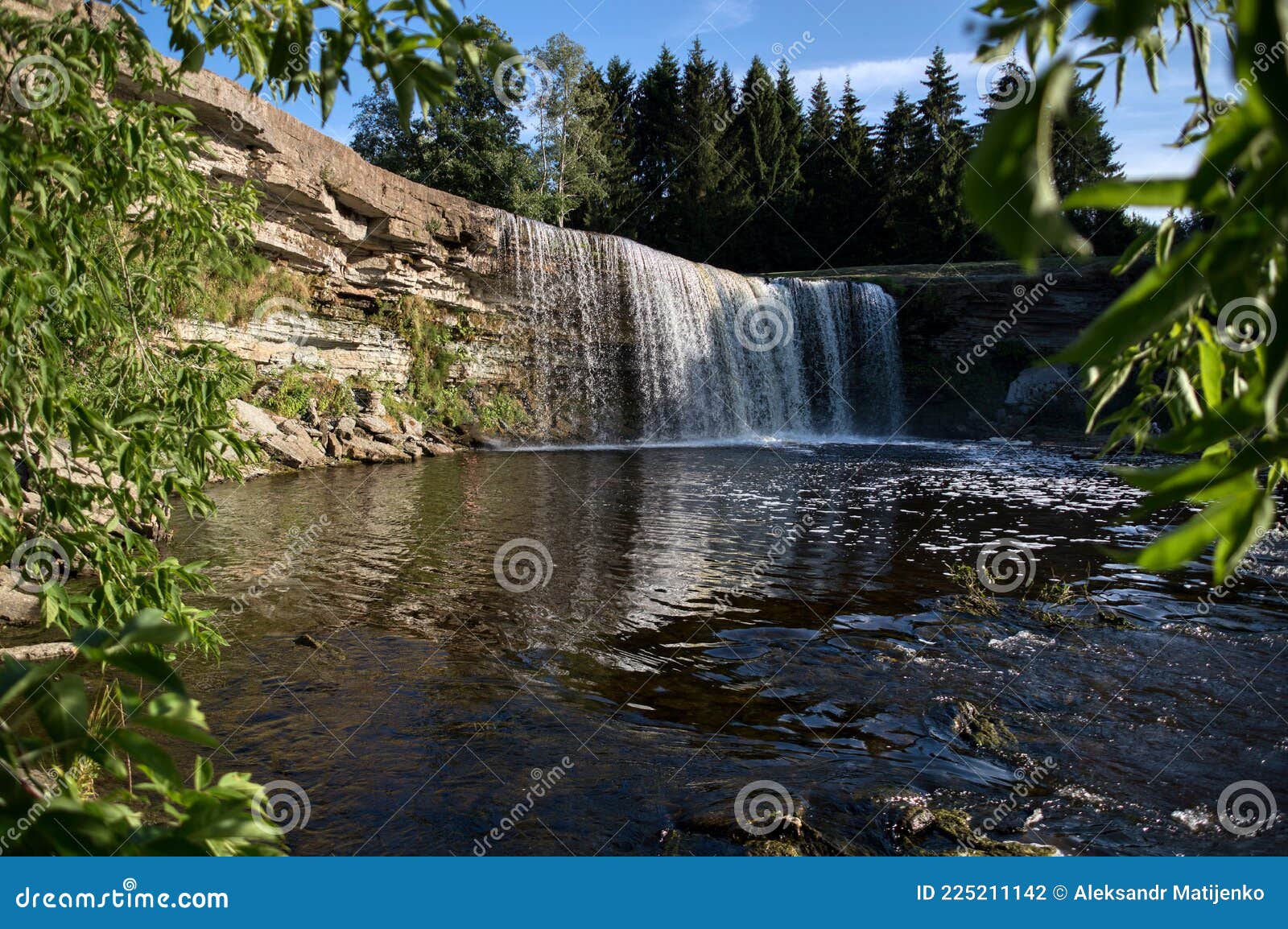 Jagala waterfall stock photo. Image of fall, waterfall - 225211142