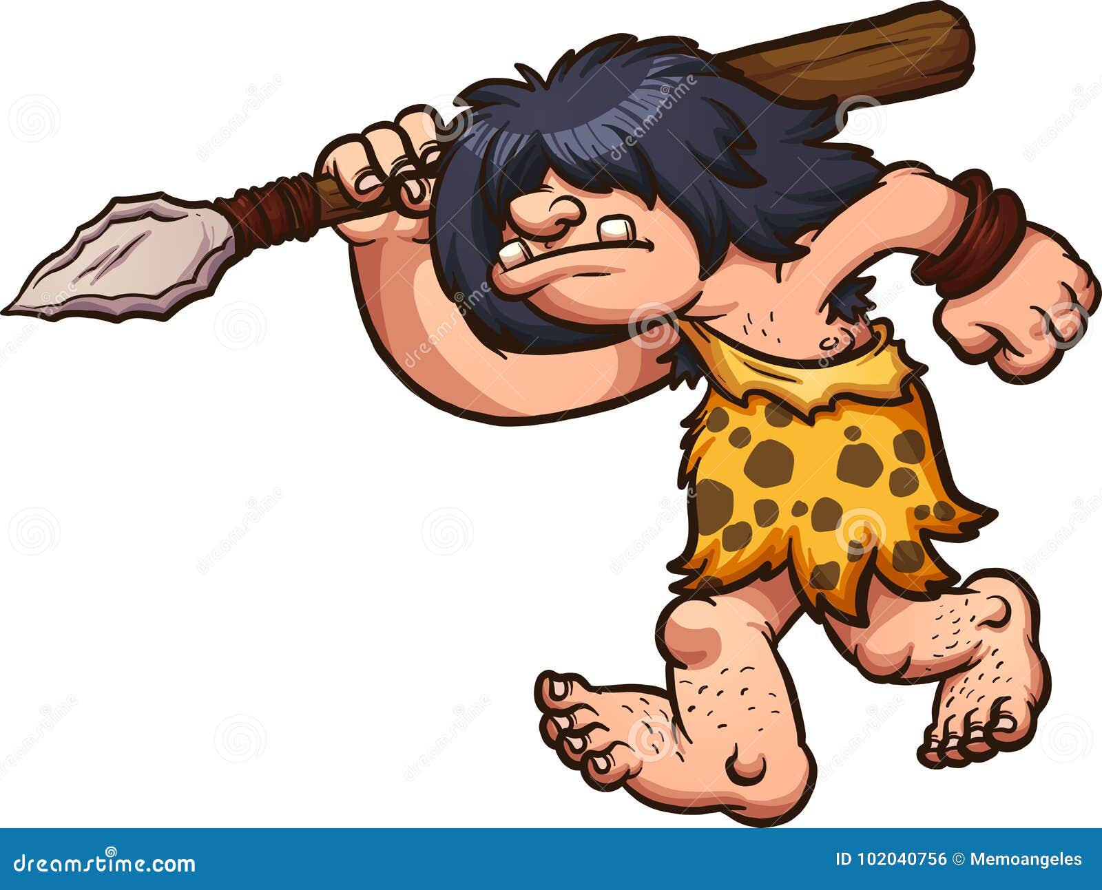 Jagende holbewoner vector illustratie. Illustration of holbewoner ...