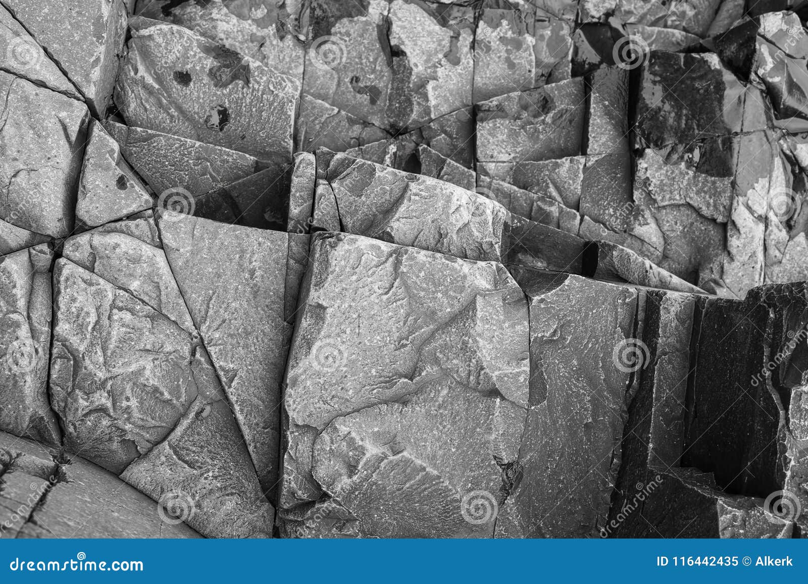 Interesting Rock Pattern in Basalt Cliff Stock Image - Image of texture ...