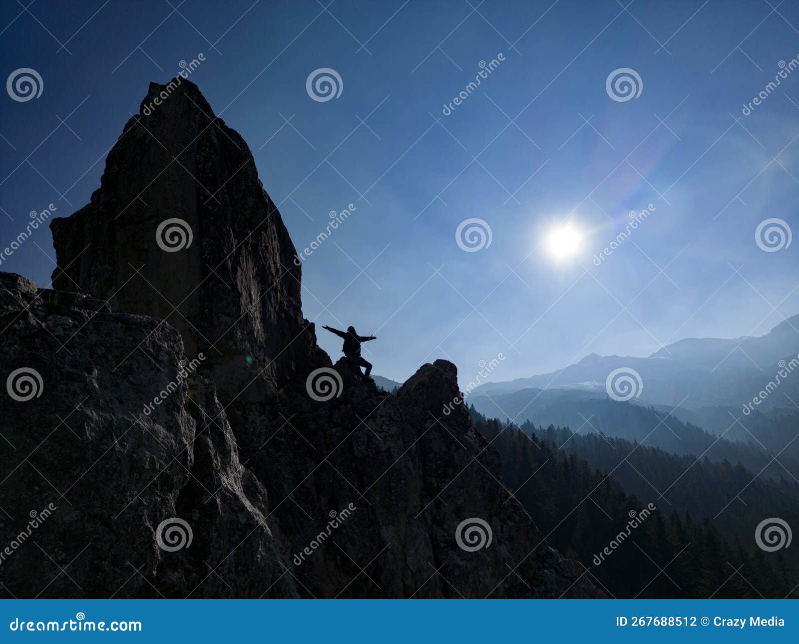 Jagged Cliffs, Stunning Views of the Mountains, and the Explorer Stock ...