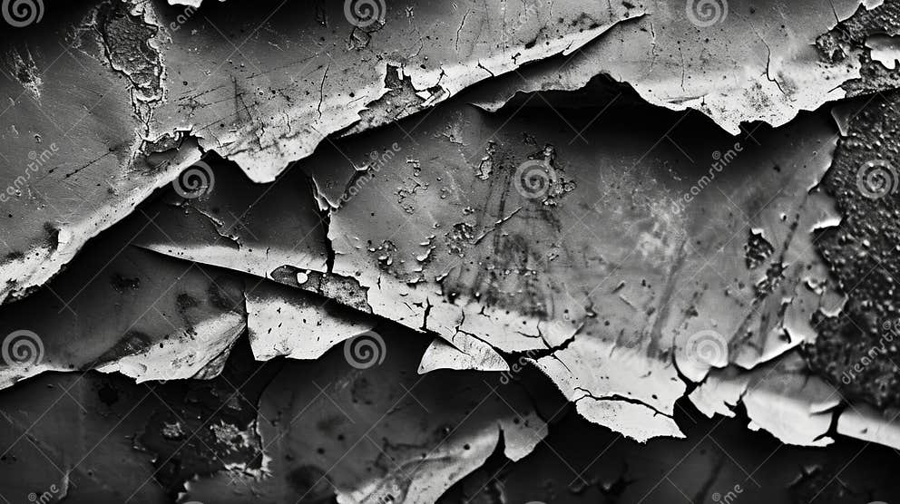 The Jagged Lines of Rust on a Piece of Sheet Metal Their Sharp Edges ...