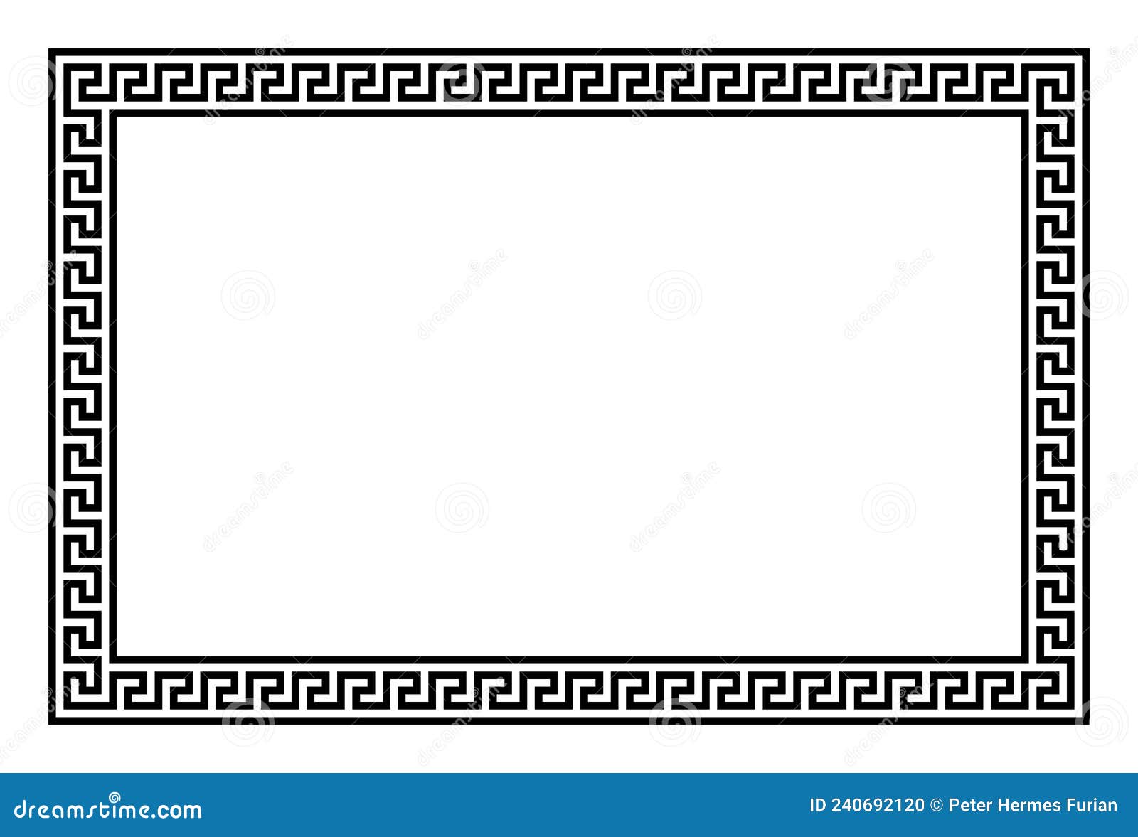 Meander Pattern Overlay On A Marble Background, Ancient Greece Meandros ...