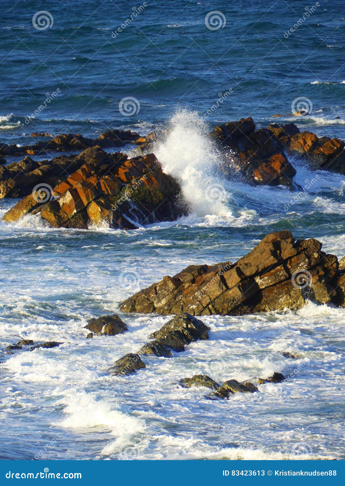 Jagged Ocean Rocks stock image. Image of dramatic, waves - 83423613