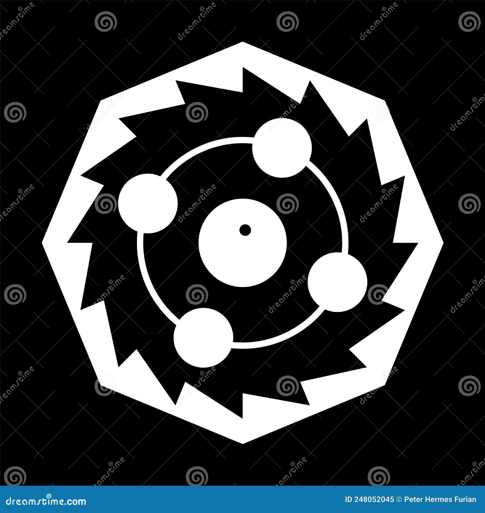 Jagged Octagon, with a Symbol for the Elements, Modeled on a Crop ...