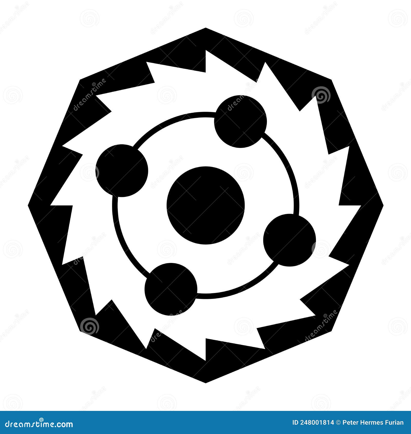 Jagged Octagon, with Five Elements Symbol, Modeled on Crop Circle ...