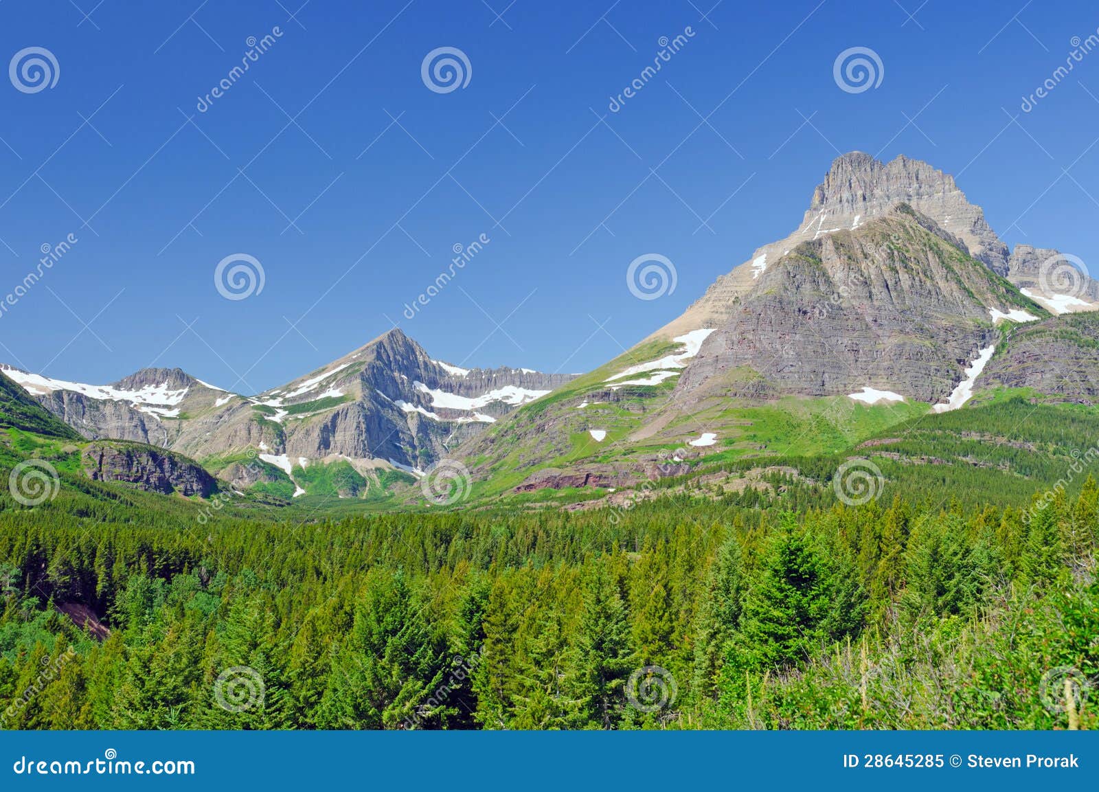 Jagged Peaks Against a Blue Sky Stock Image - Image of pretty, peaks ...