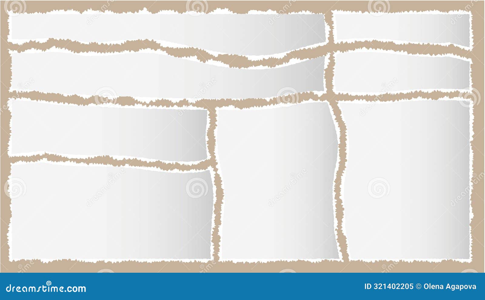 Jagged Rectangle, Simple Shape. Rectangle Paper Template Jagged and ...