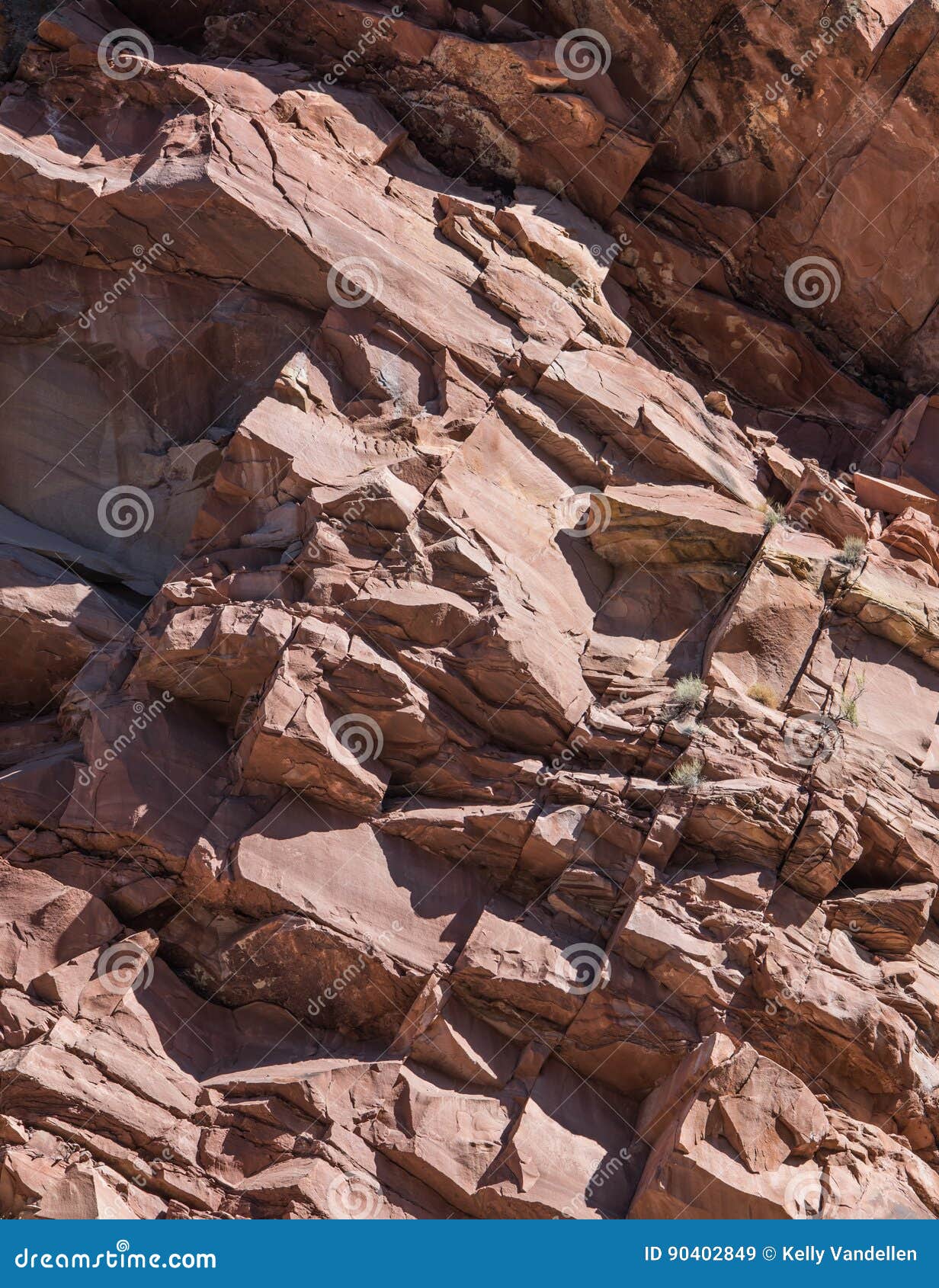 Jagged Red Rocks of Kolob Canyon Stock Image - Image of vertical ...