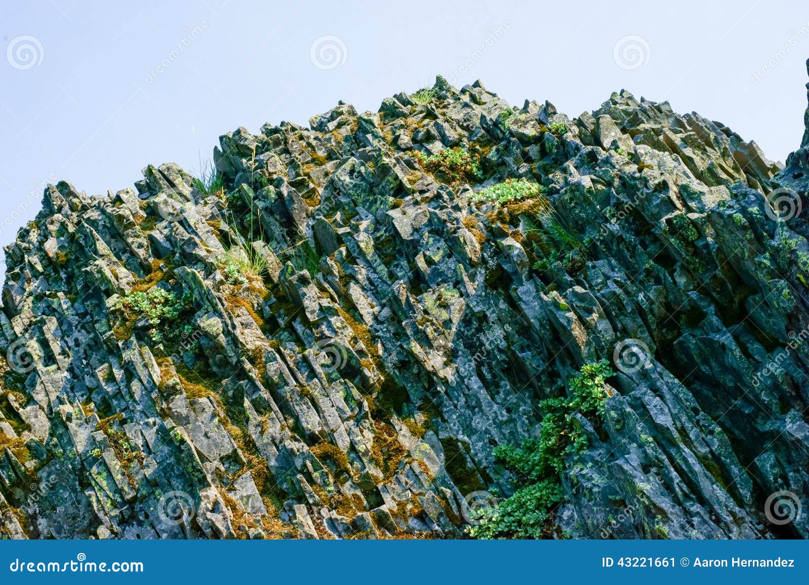 Jagged Rock Outcro stock image. Image of moss, wild, leisure - 43221661