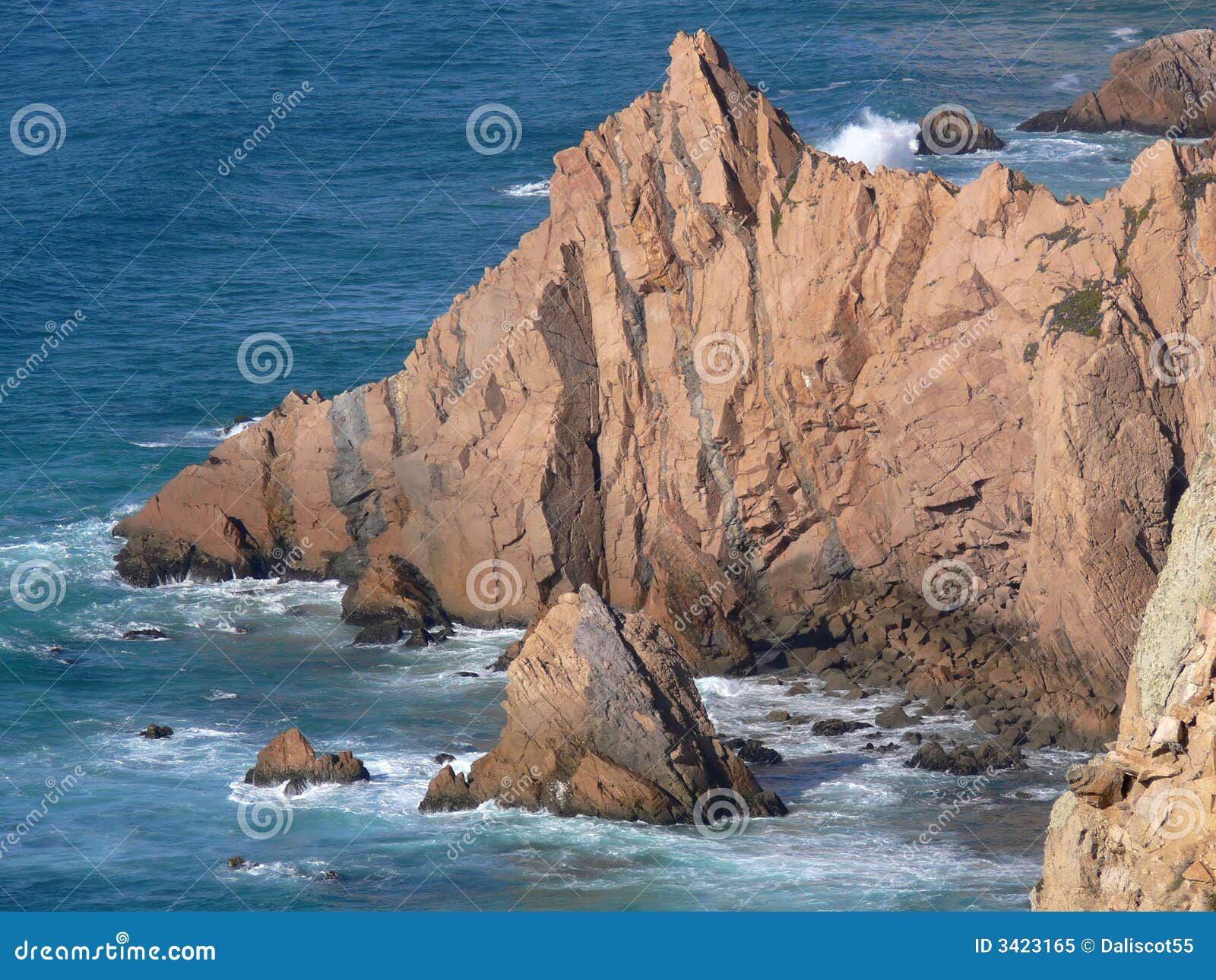 Jagged Rocks stock image. Image of portugal, coastline - 3423165