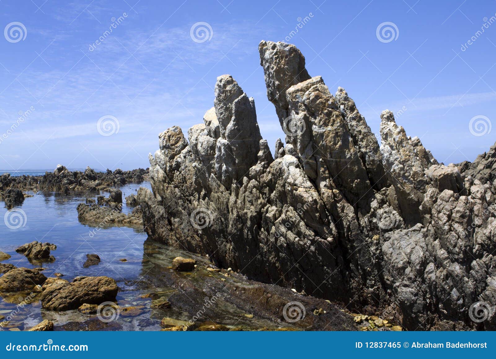 Jagged Rocks in the Atlantic Ocean Stock Image - Image of ocean, africa ...
