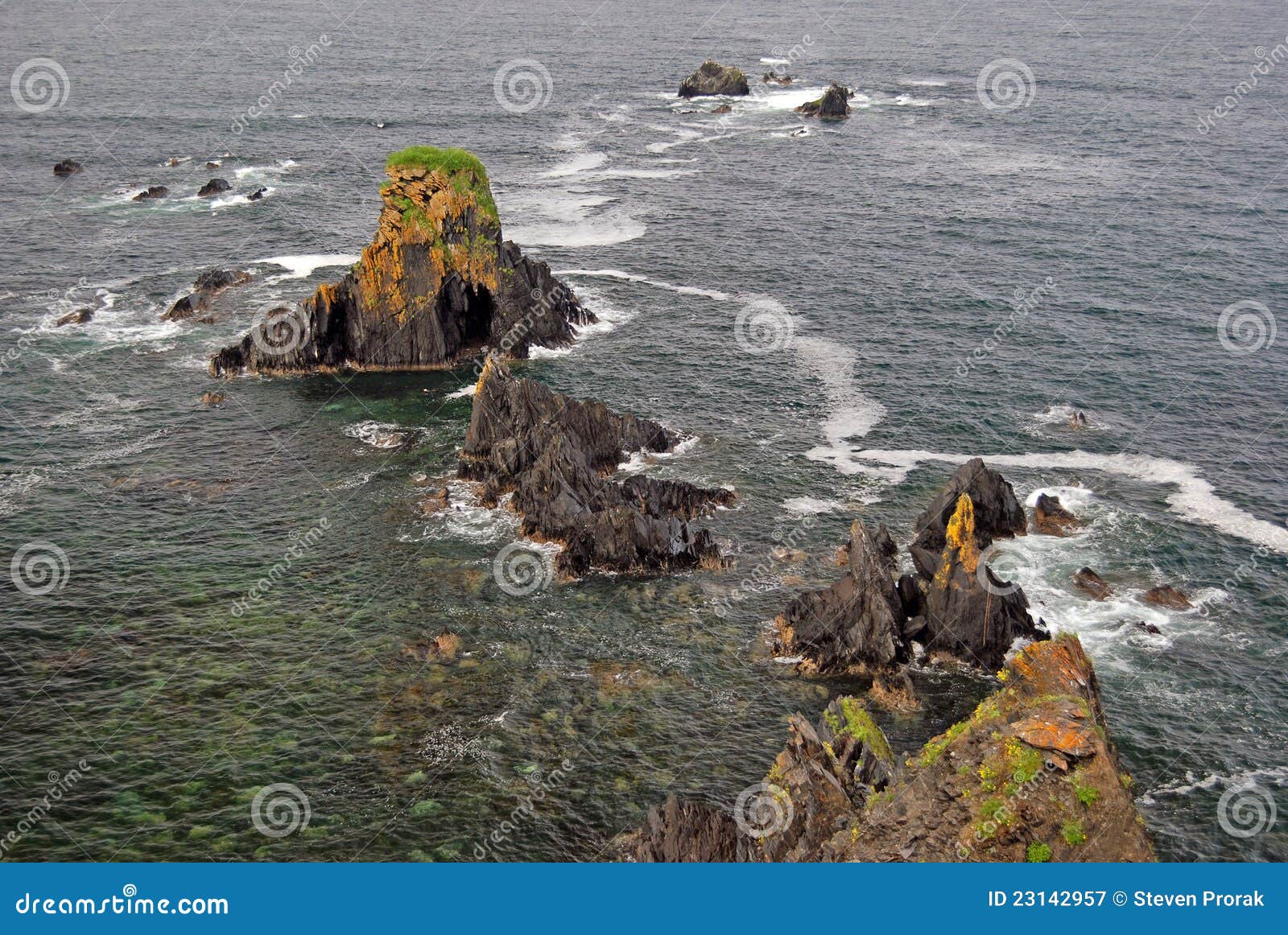 Jagged Rocks on the Ocean Coast Stock Image - Image of pretty, wild ...