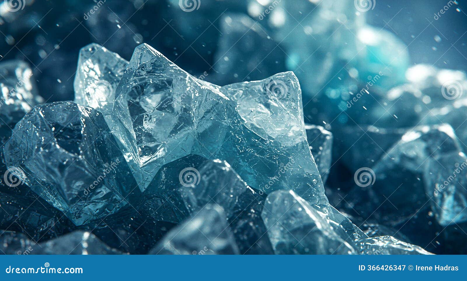Jagged, Translucent Blue Crystals Form A Clustered Arrangement, With ...