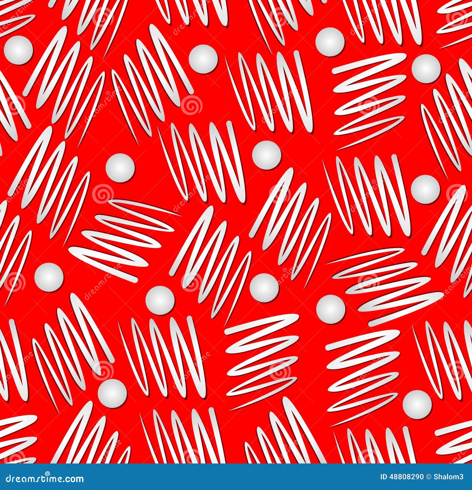 Jagged Wavy Line Elements on Red Background Stock Vector - Illustration ...