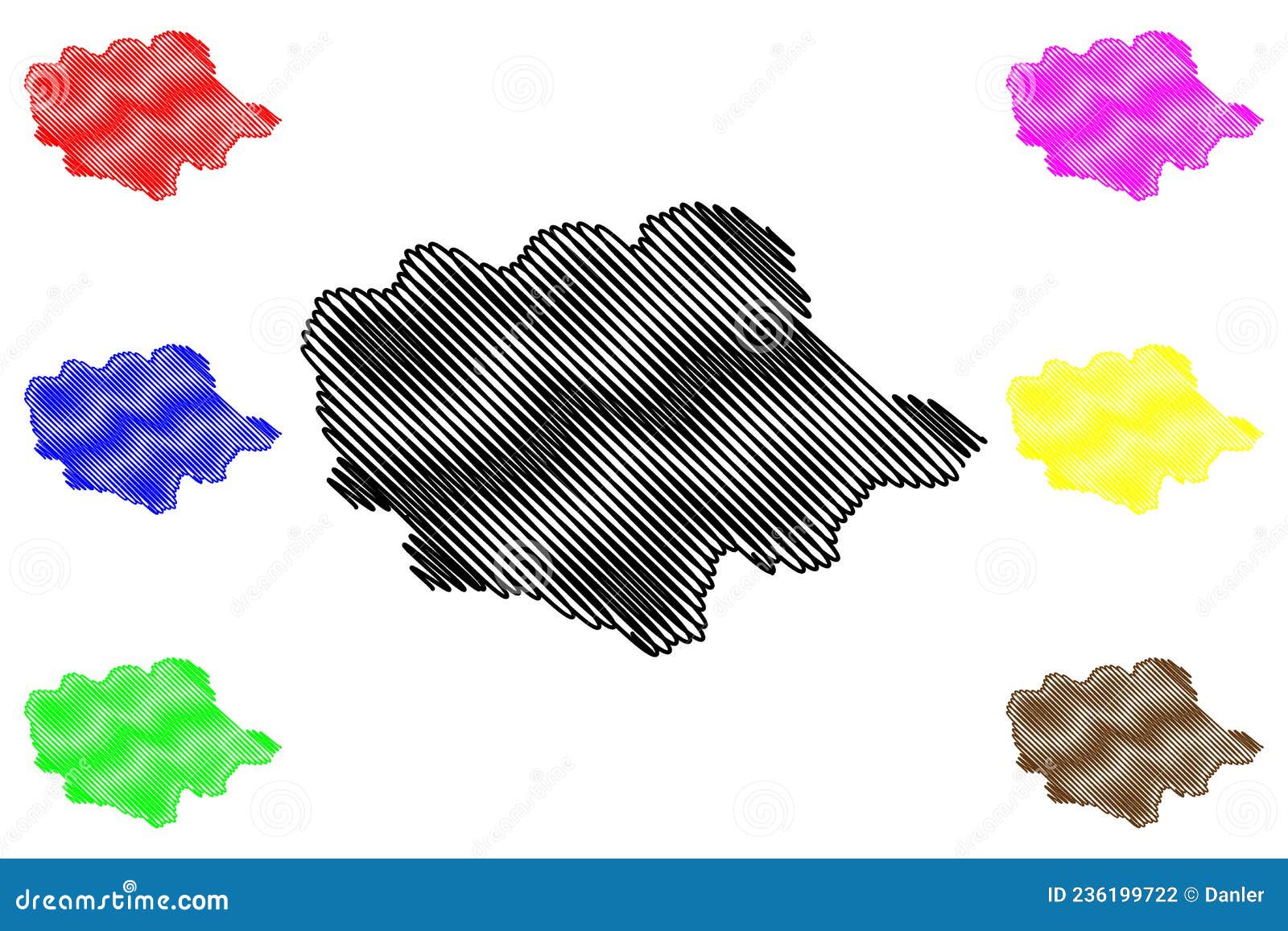 Jagitial District Telangana State, Republic of India Map Vector ...