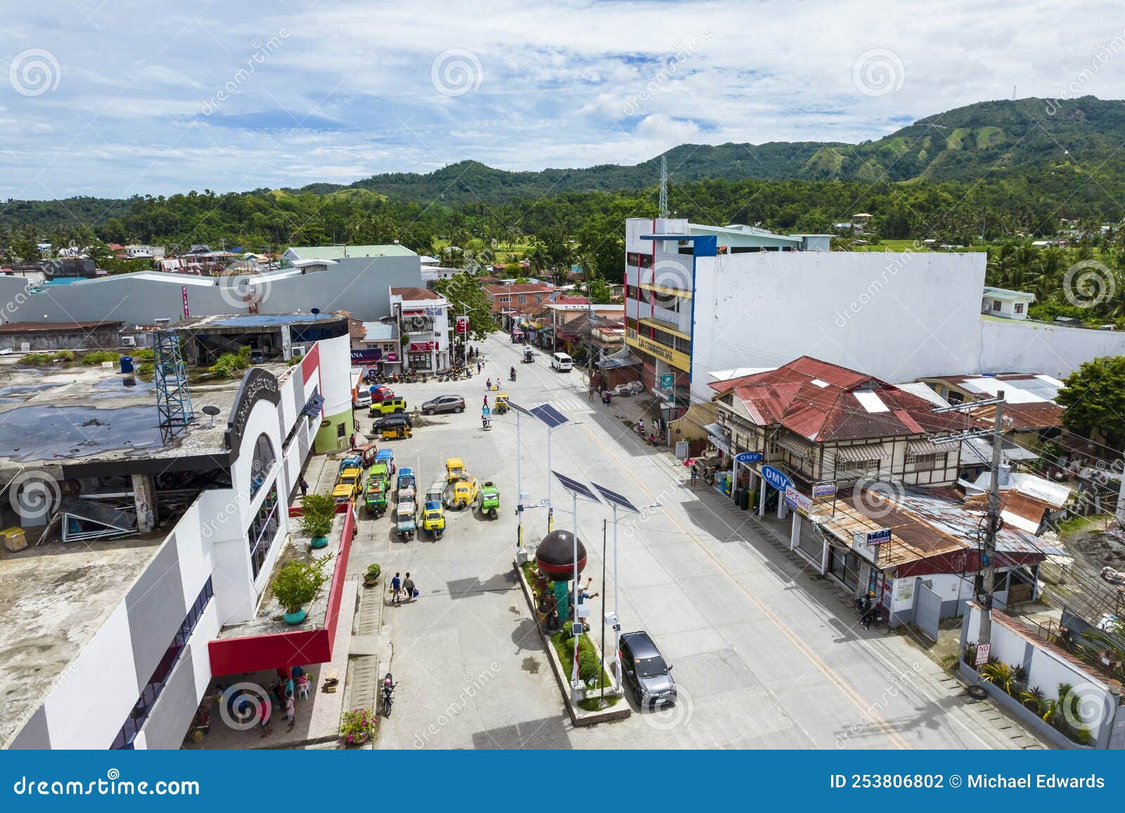 Jagna, Bohol, Philippines - Aerial of the Downtown Area of Jagna ...