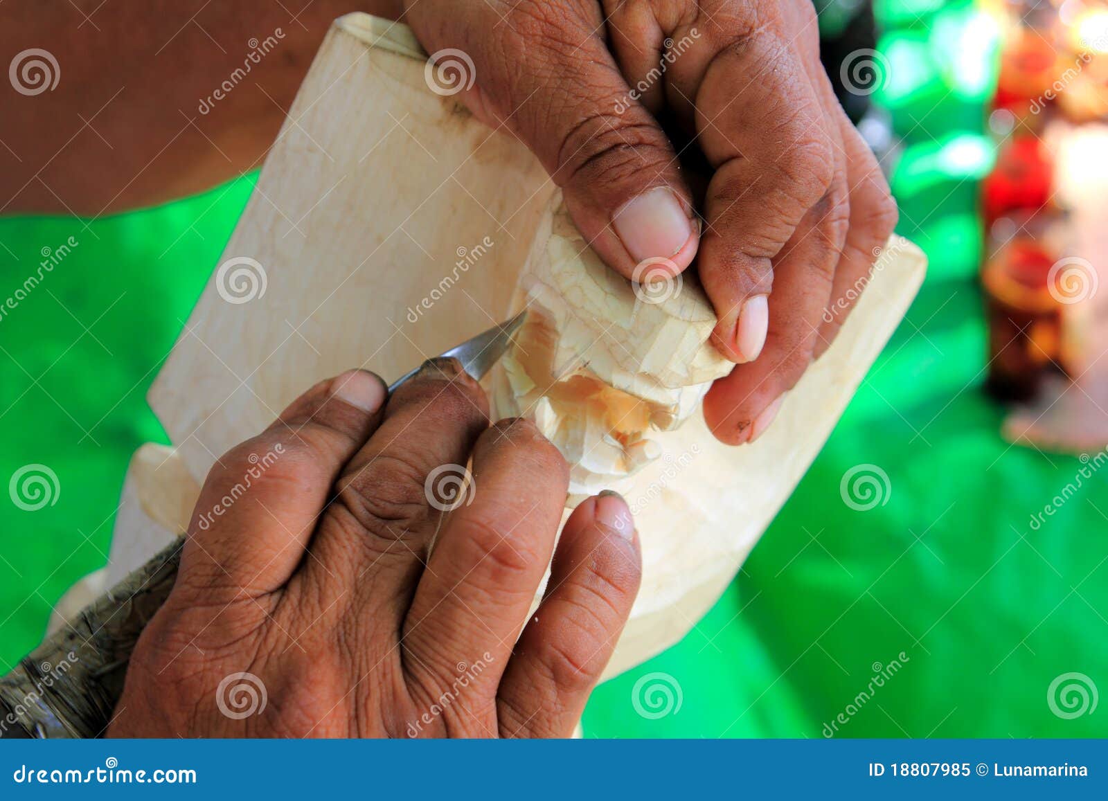 Jaguar Mayan Sculptor Handcraft Knife Hands Stock Image - Image of ...