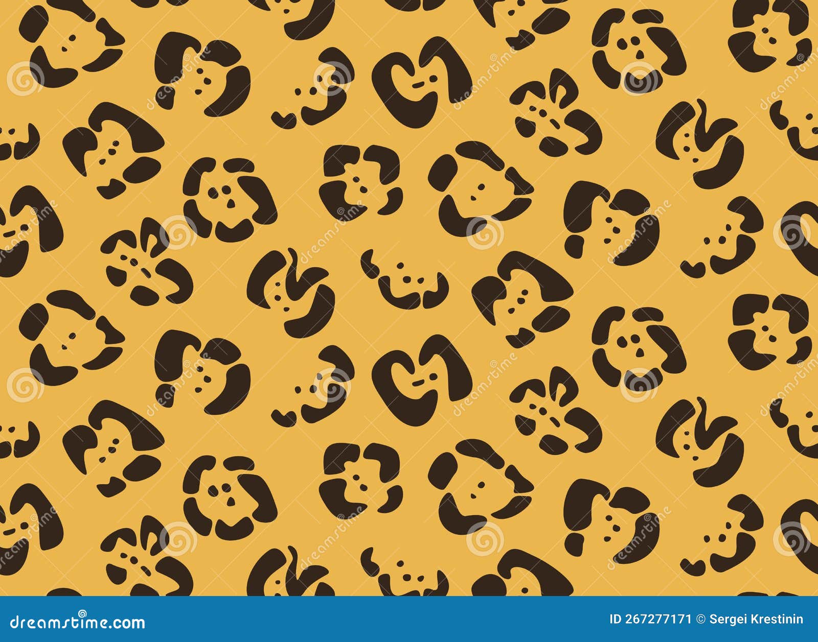 Jaguar seamless pattern. stock vector. Illustration of textile - 267277171